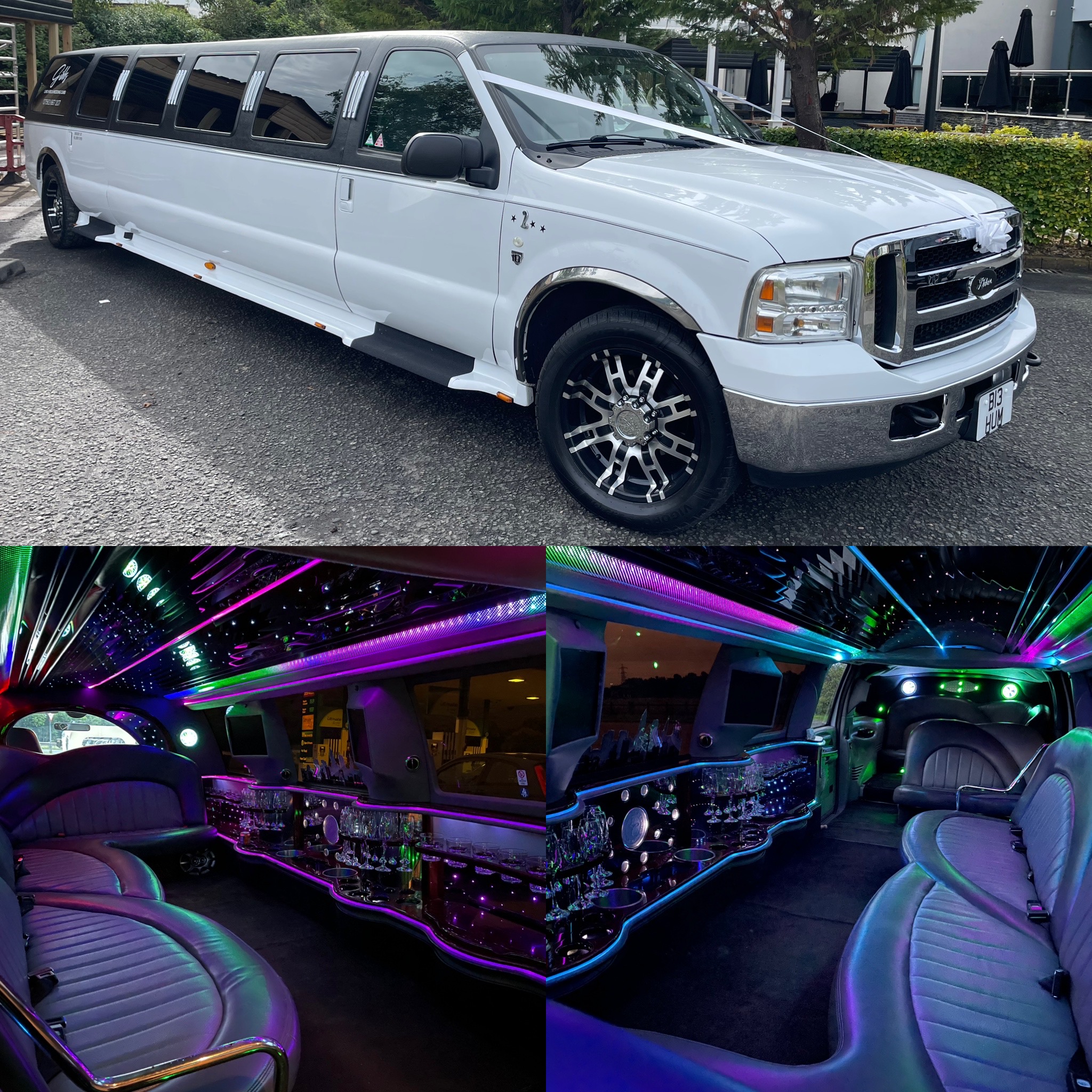 White Ford Excursion Extreme (hummer style) Limousine